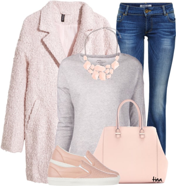 Pink Coat & Blue Jeans - Tina Chic
